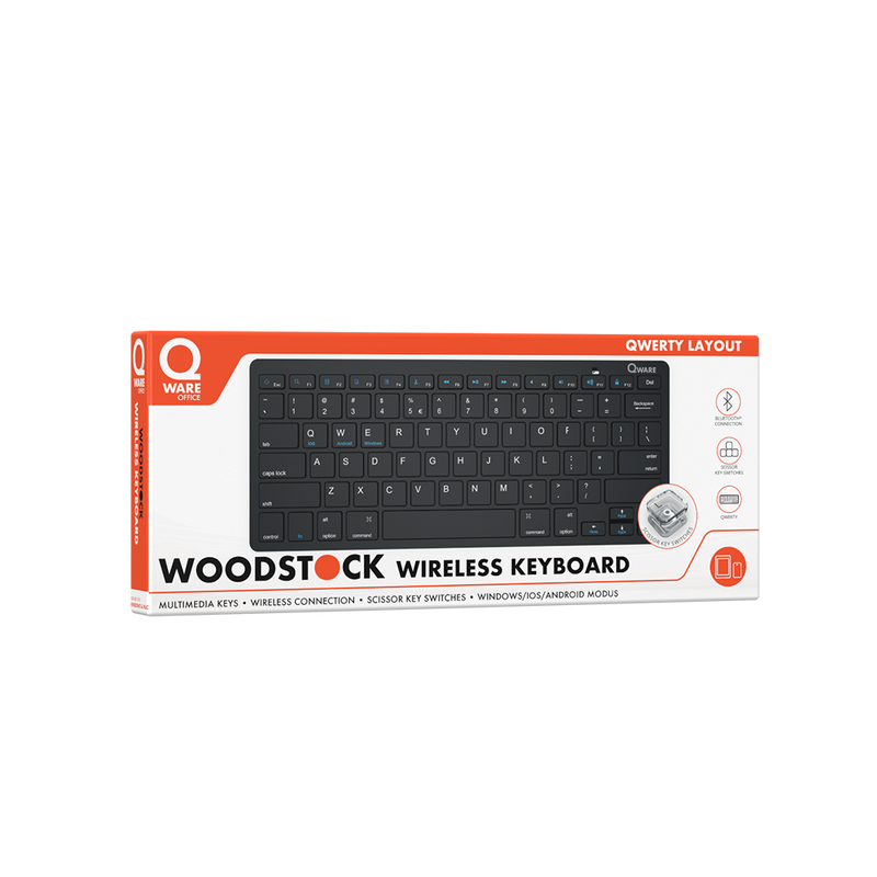 Woodstock Wireless Keyboard - Zwart