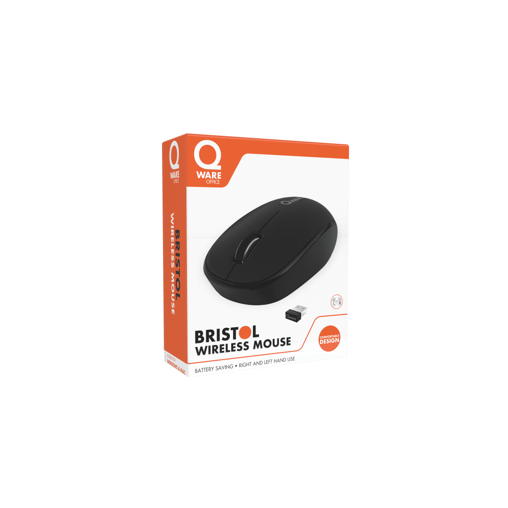 Bristol Draadloze Muis - Zwart – Qware